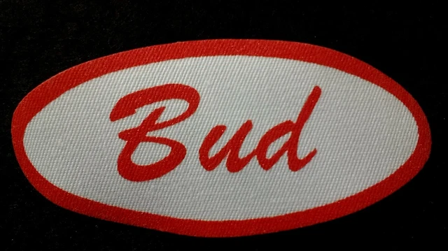 BUD VINTAGE 1960S Cursive Name Patch Uniform Shirt Iron On RARE VHTF ...