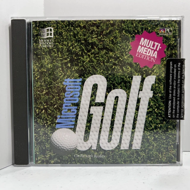 MICROSOFT WINDOWS GOLF Multi Media Edition PC Game CD-ROM Software 1993 ...