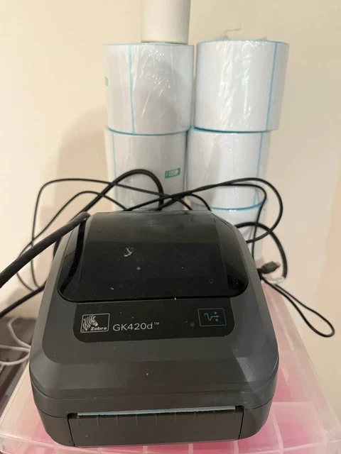 ZEBRA GK420D THERMAL Label Printer and labels £30.00 - PicClick UK