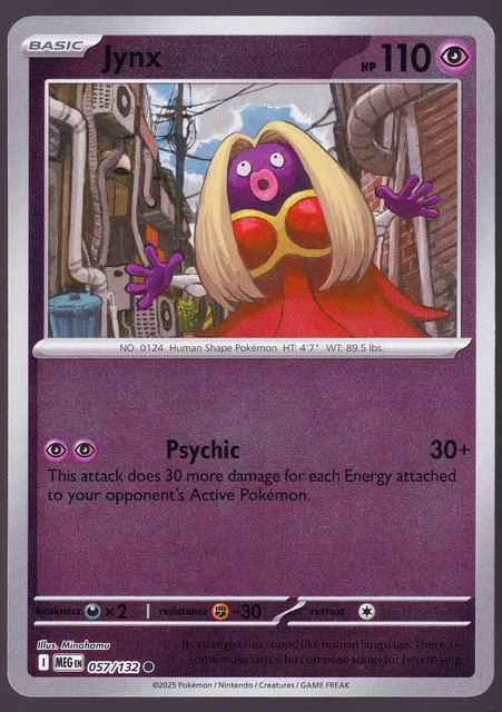 JYNX MEGA EVOLUTION 057/132 Reverse Holo Pokemon TCG Card NM $1.89 ...