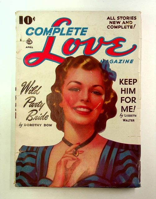 COMPLETE LOVE MAGAZINE Pulp Apr 1941 Vol. 7 #1 VG/FN 5.0 £42.81 ...