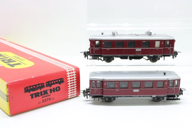 H0 TRIX EXPRESS 2270 Dieseltriebwagen mit Beiwagen analog DC OVP M1 EUR ...
