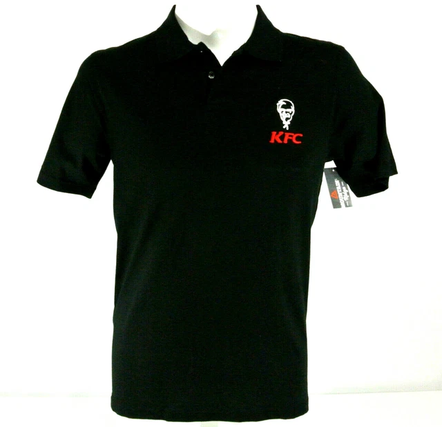 KFC KENTUCKY FRIED Chicken Employee Uniform Black Polo Shirt Size M 46 ...