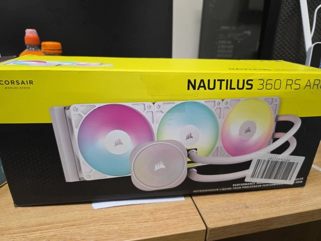 CORSAIR NAUTILUS 360 RS ARGB AIO CPU Cooler, White, 3x 120mm ARGB RS120 ...
