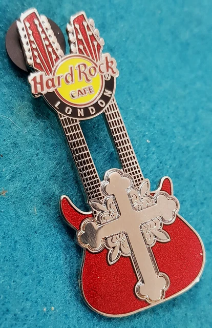 LONDON ENGLAND UK CHURCH CROSS GUITAR SERIES DOUBLE NECK Hard Rock Cafe ...