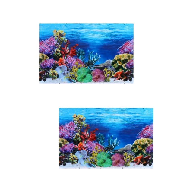 FISH TANK STICKER Decal Aquarium Toile De Fond Fish Tank Papier Peint ...