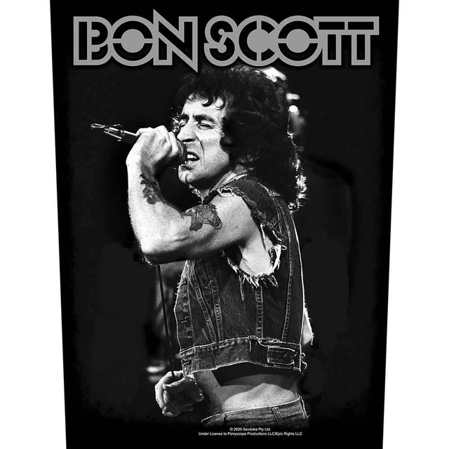 AC/DC BON SCOTT Large 29Cm X 36Cm Sew On Printed Back Patch Officially ...