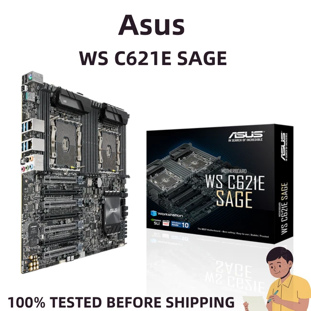 ASUS WS C621E SAGE Workstation Motherboard C621 Chipset LGA-3647 DDR4 E-ATX £646.00 - PicClick UK