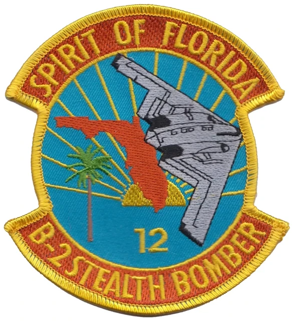 SPIRIT OF FLORIDA B-2 Stealth Bomber Embroidered Patch Badge £15.99 ...