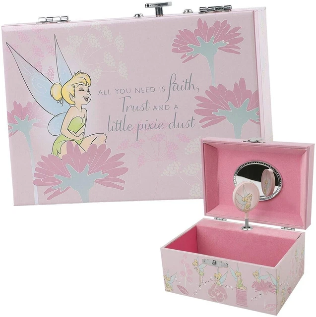 DISNEY TINKERBELL MUSICAL Jewellery Box (Peter Pan) Collectible Gift ...