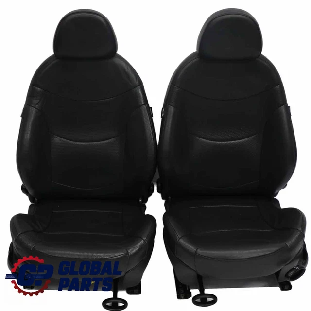 SEATS MINI COOPER R50 R53 Panther Black Leather Profile Front Rear Seat ...