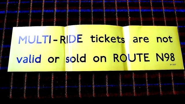 LONDON TRANSPORT BUS Sliip Poster: Multi-Ride Tickets Not Valid On ...
