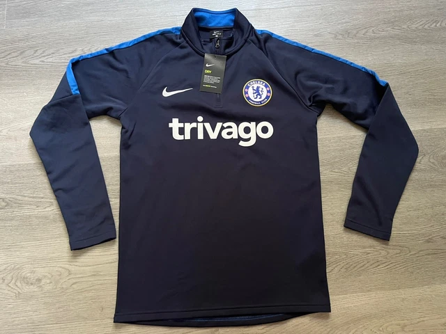 CHELSEA FC NIKE/TRIVAGO Player Issue Mens Pre Match Training Top Size ...