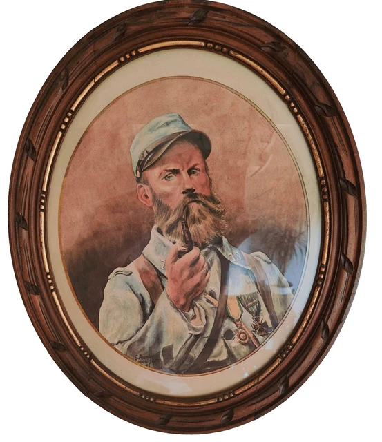 MILITAIRE DESSIN AQUARELLE Poilu 1914-1918 G.FOURNIER D'APRÈS Scott WW1 Tableau $279.34 ...