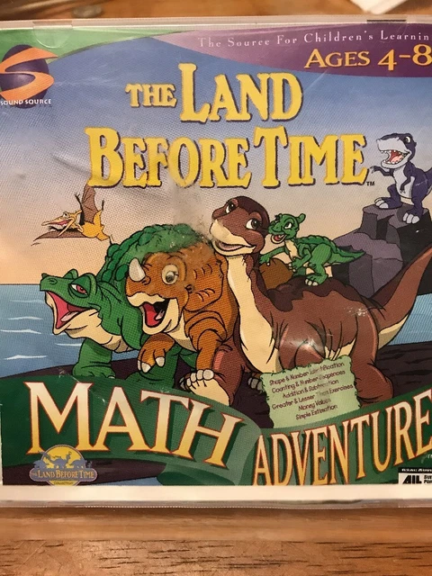 1088) THE LAND Before Time Math Adventure 1997 Ages 4-8 CD-ROM WIN/MAC ...