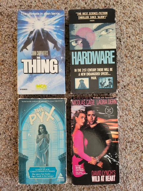 HORROR VHS LOT (Light Mold Lot) The Thing, Hardware, Pyx, Wild At Heart ...