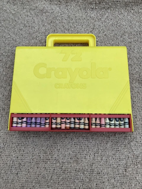 VINTAGE CRAYOLA CRAYON Carry Box Full Set Of Crayons - Some ...