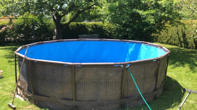 INTEX POOL 457 x 122 cm, Sand Filter System and Accessories - Dark Grey ...