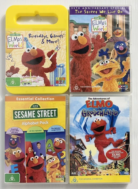 BUNDLE OF SESAME Street Kids DVDs Elmo’s World Learning Letters Musical ...