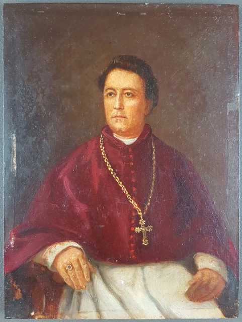 ANCIEN TABLEAU &PORTRAIT de Cardinal ANCIEN TABLEAU &PORTRAIT de Cardinal