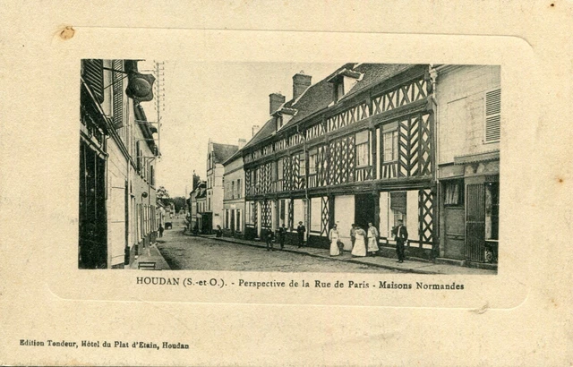 CARTE HOUDAN PERSPECTIVE de la rue de Paris Maisons Normandes EUR 10,00 ...