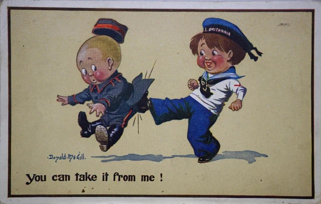 POSTCARD SEASIDE COMIC Saucy Risqué Propaganda Cap Inter-Art Donald ...