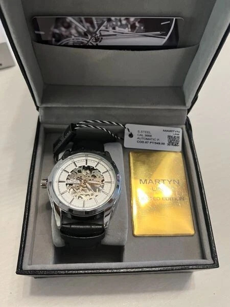 MARTYN LINE S.STEEL édition limitée 3906 Bristol blanc, automatique ...