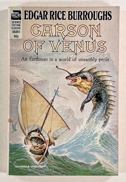 1960S EDGAR RICE Burroughs CARSON OF VENUS Carson Napier ACE PB 09201 ...