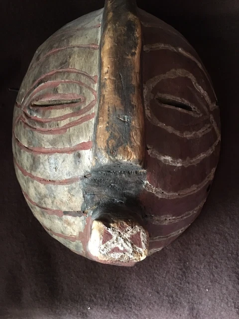RARE ORIGINAL OLD African Hand Carved Wooden Songye Kifwebe Mask from ...