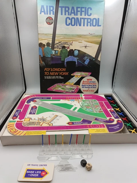 VINTAGE AIRFIX AIR Traffic Control Board Game 1975 London To New York ...