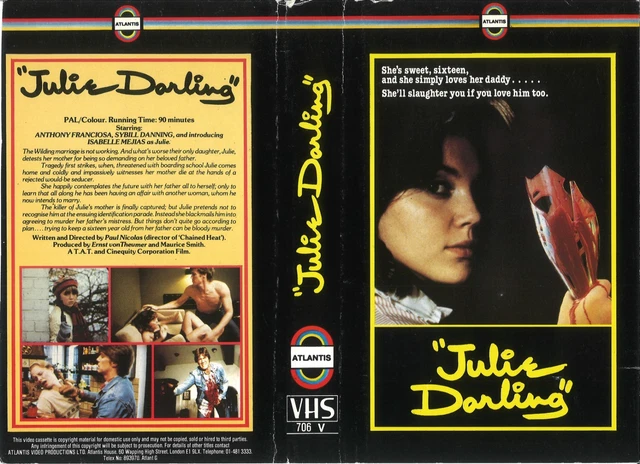 JULIE DARLING (1) Original Uk Pre-Cert Video Sleeve / Atlantis Video ...