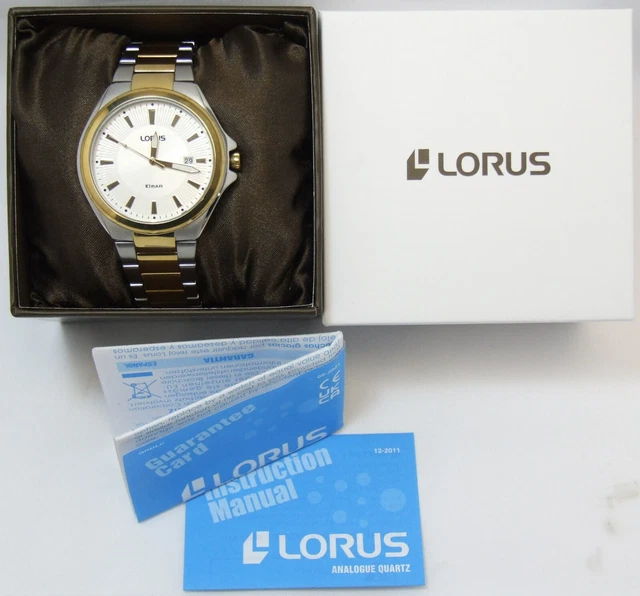 LORUS TWO TONE Gold Coloured Stainless Steel Gent's Wrist Mens Watch ...
