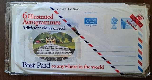 1989 ROYAL MAIL Prepaid Aerogrammes - Landscapes of Britain - Pack of 6 ...