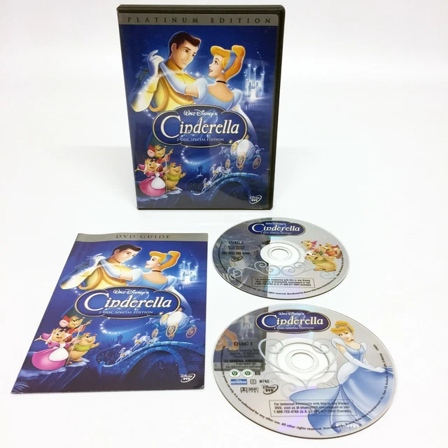 DISNEY'S CINDERELLA PLATINUM 2 Disc DVD Set 50th Anniversary Edition £ ...