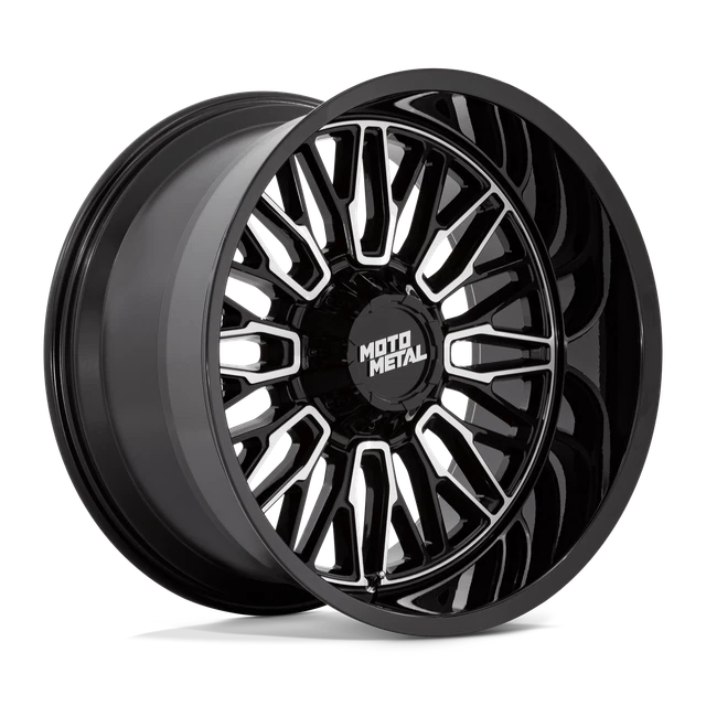 22X10 MOTO METAL MO809 Stinger Gloss Black Machined Wheel 8x6.5 (-18mm ...