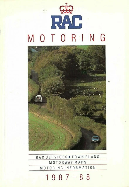 RAC MOTORING 1987-88 Handbook Membership Vintage Old Maps Guide Vintage ...