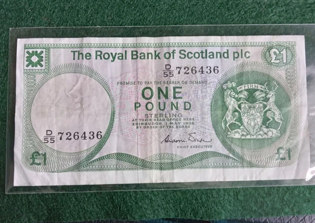 1980S THE ROYAL BANK OF SCOTLAND ONE POUND NOTE. £4.99 - PicClick UK