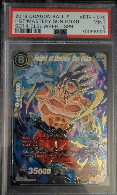 DRAGON BALL SUPER Height Of Mastery Son Goku Bt4-075 PSA 9 EUR 74,21 - PicClick FR