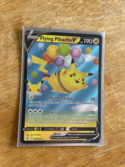 POKÉMON JCG FLYING Pikachu V Celebrations 006/025 Holo Ultra Rare EUR 1 ...