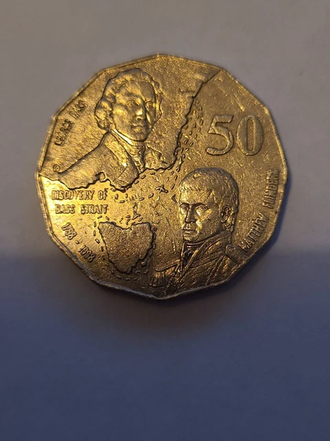 1998 AUSTRALIAN 50 Cent 50c Coin - Bicentenery of Bass and Flinders ...