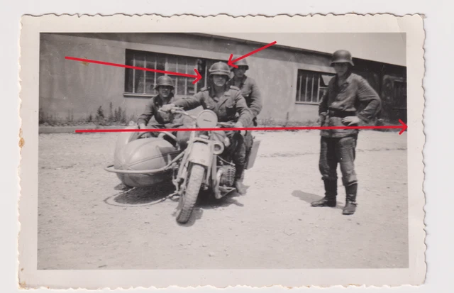 WW2 WWII PHOTO Soldiers Wehrmacht Team Motorcycle Technology Sidecar ...