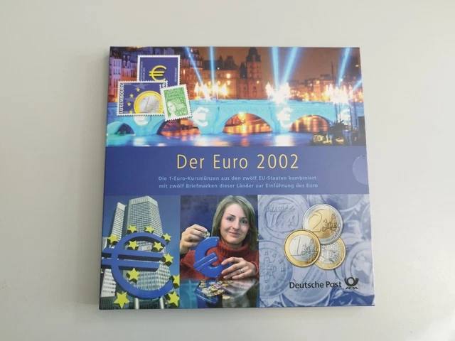 DER EURO 2002 - Münzen und Briefmarken - Die 1 Euro Kursmünzen 12 EU ...