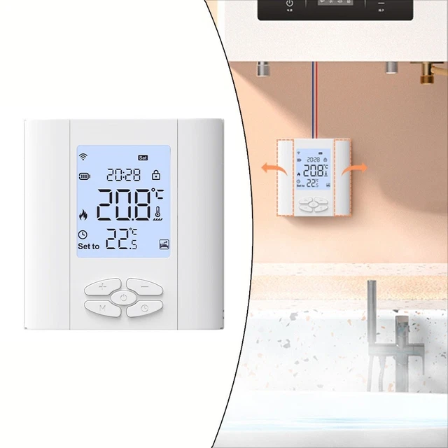 ADVANCED BACKLIGHT DISPLAY Thermostat for Water Gas Boiler Temperature ...