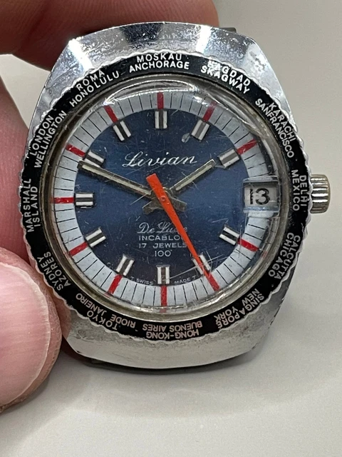 OROLOGIO AUTOMATICO VINTAGE a marchio Livian sub diver leggi bene le ...