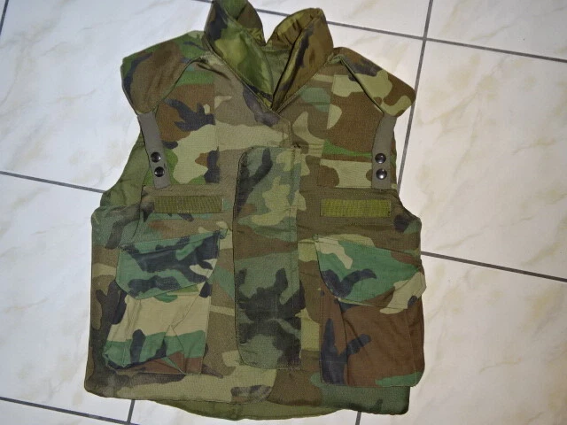 US ARMY USMC Flak Vest Small Woodland Pasgt Body Armor Desert Storm ...