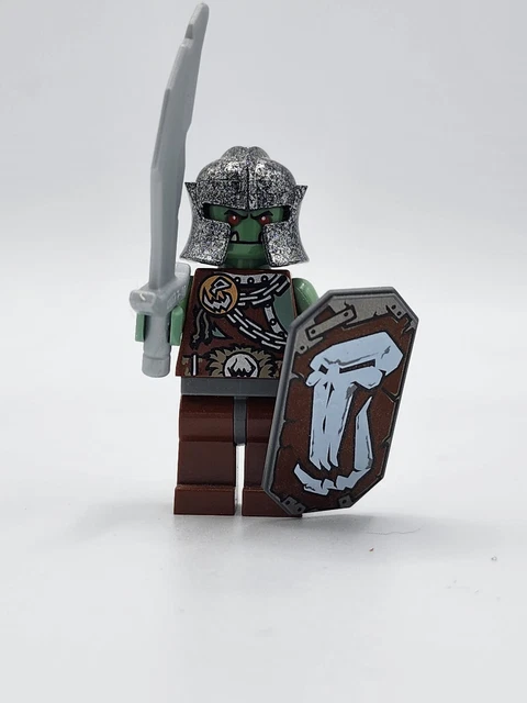 LEGO CASTLE-TROLL WARRIOR, Fantasy Era Orc Scimitar Shield Minifigure ...