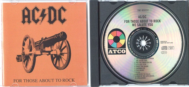 AC/DC FOR THOSE About To Rock GERMANY CD w NEU MINT 1pr 1994 REMASTER ...