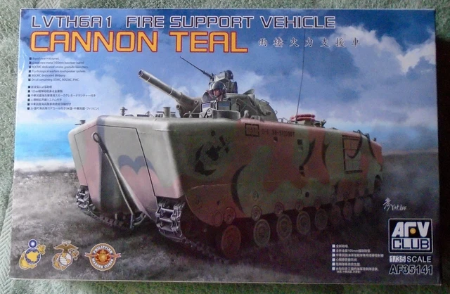 AFV CLUB (AF35141) LVTH6A1 Fire Support Vehicle Cannon Teal in 1:35 ...
