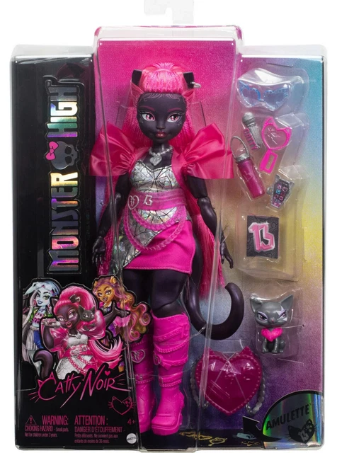 NEUF ! MONSTER High POUPÉE CATTY NOIR & AMULETTE CHAT accessoires à thème popstar 2024 EUR 44,93 ...