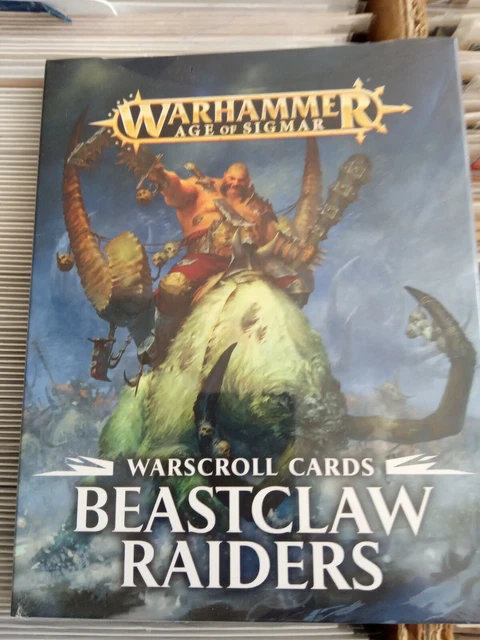 CARTE WARHAMMER AGE Of Sigmar Beastclaw Raiders Warscroll Rare Oop ...